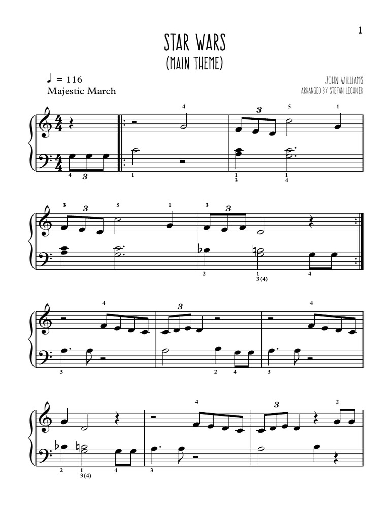 Star Wars Main Theme Grade 2b in C | PDF