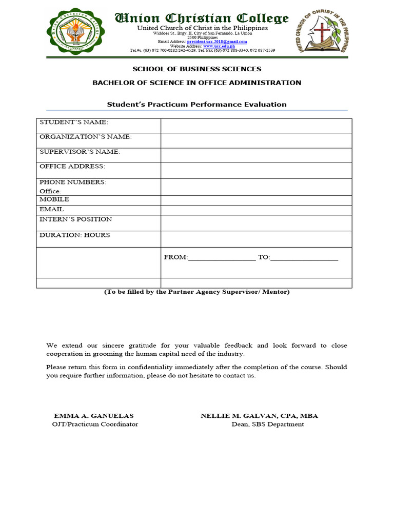 OJT Evaluation Form | PDF | Communication | Psychology