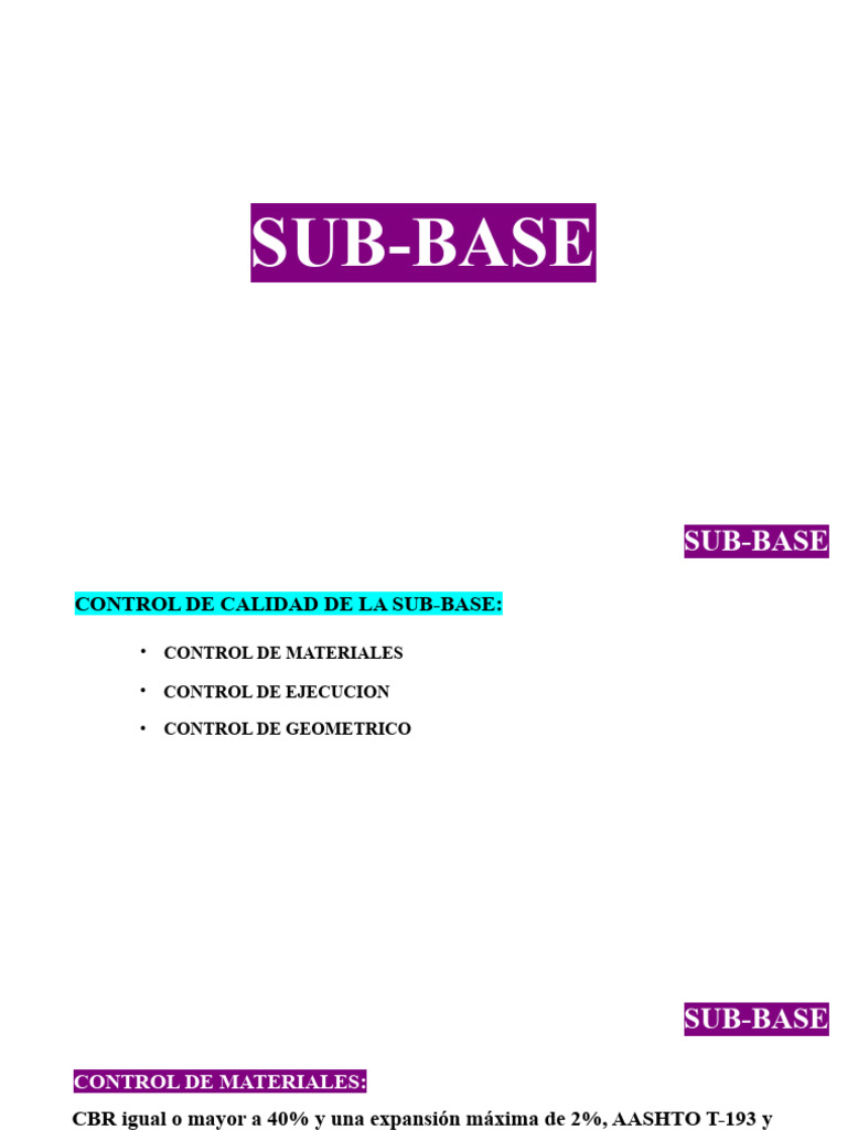 SubBase 1 | PDF | Materiales
