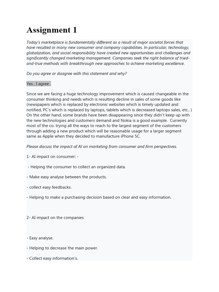 Assignment 1 | PDF | Artificial Intelligence | Intelligence (AI) & Semantics