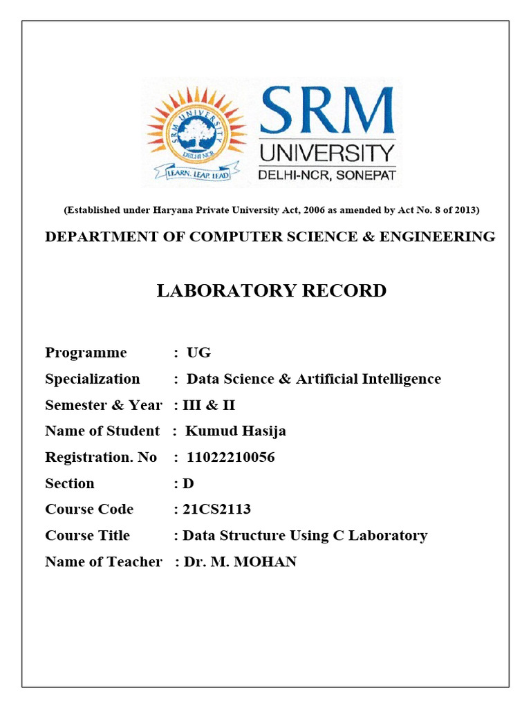 Dsa Lab File | PDF | Queue (Abstract Data Type) | Computer Programming