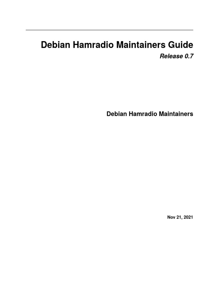 Hamradio-Maintguide en | PDF | Software Repository | Version Control
