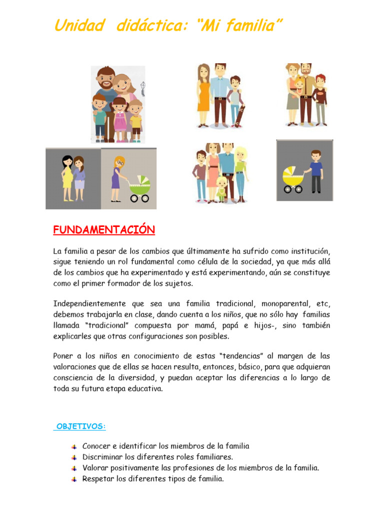 Unidad Didáctica sobre la Familia | PDF | Familia