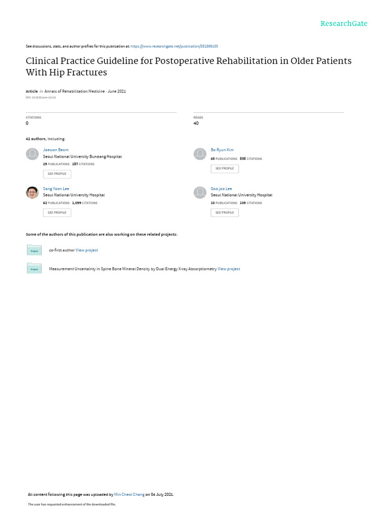 Min 2021 Clinical Practice Guideline For Pos | PDF | Physical Therapy ...