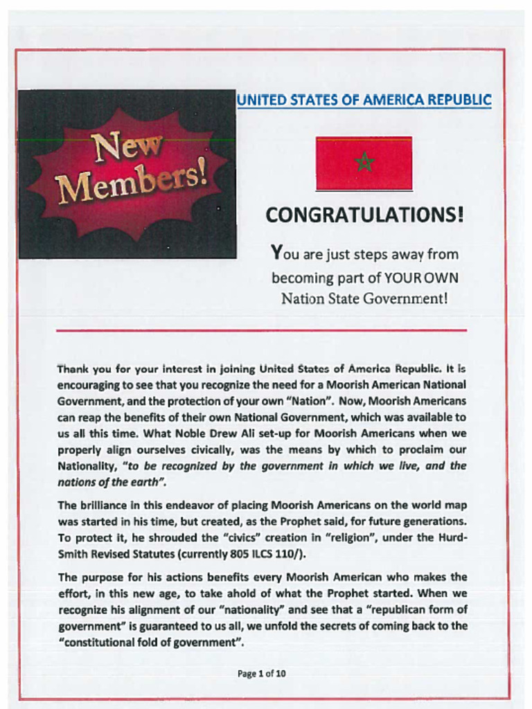 USAR Welcome Packet | PDF | Government And Personhood