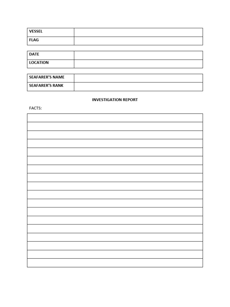 Sample Investigation Report | PDF