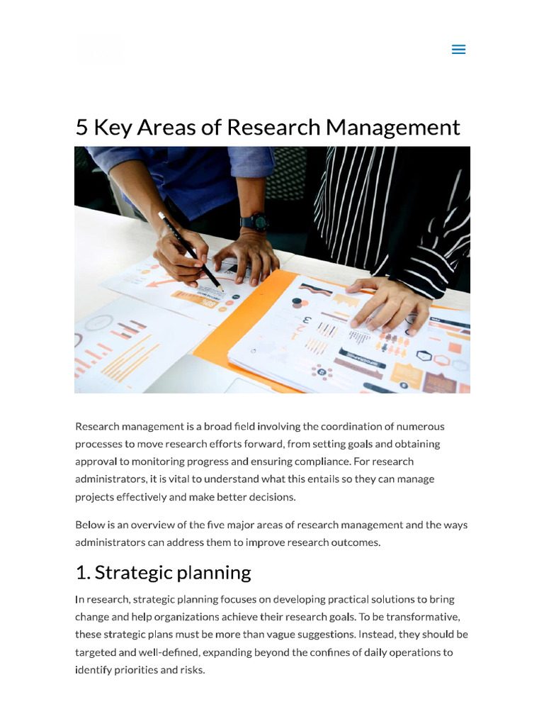 5 Key Areas of Research Management - Cayuse | PDF