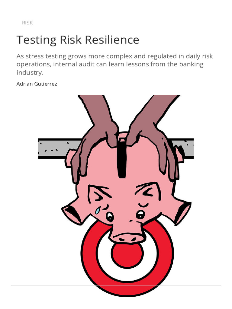 Testing Risk Resilience | PDF | Stress Test (Financial) | Risk