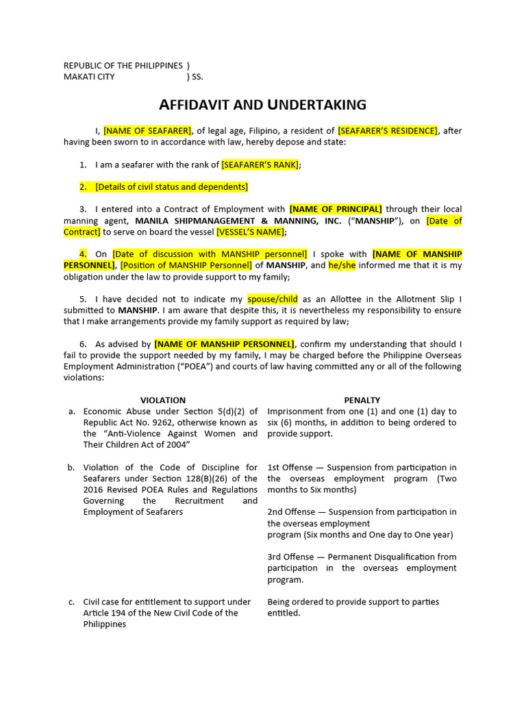 (DRAFT) Affidavit | Download Free PDF | Affidavit | Justice