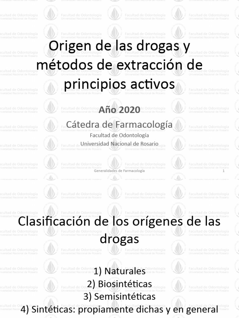 Origen De Las Drogas Y Met Extractivos Pdf Drogas Filtración