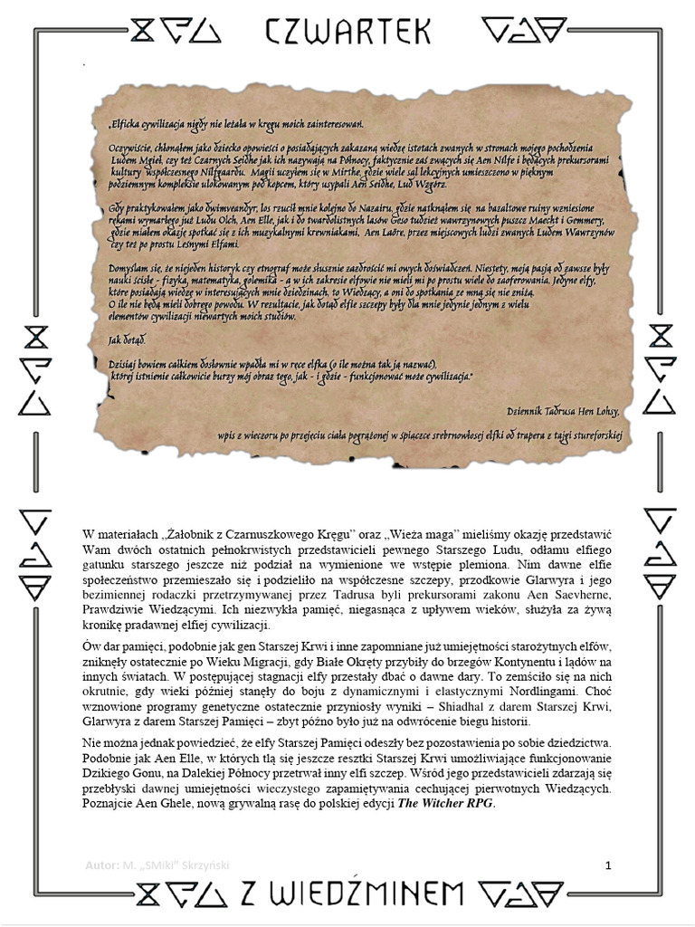 Witcher RPG - Aen Ghele | PDF