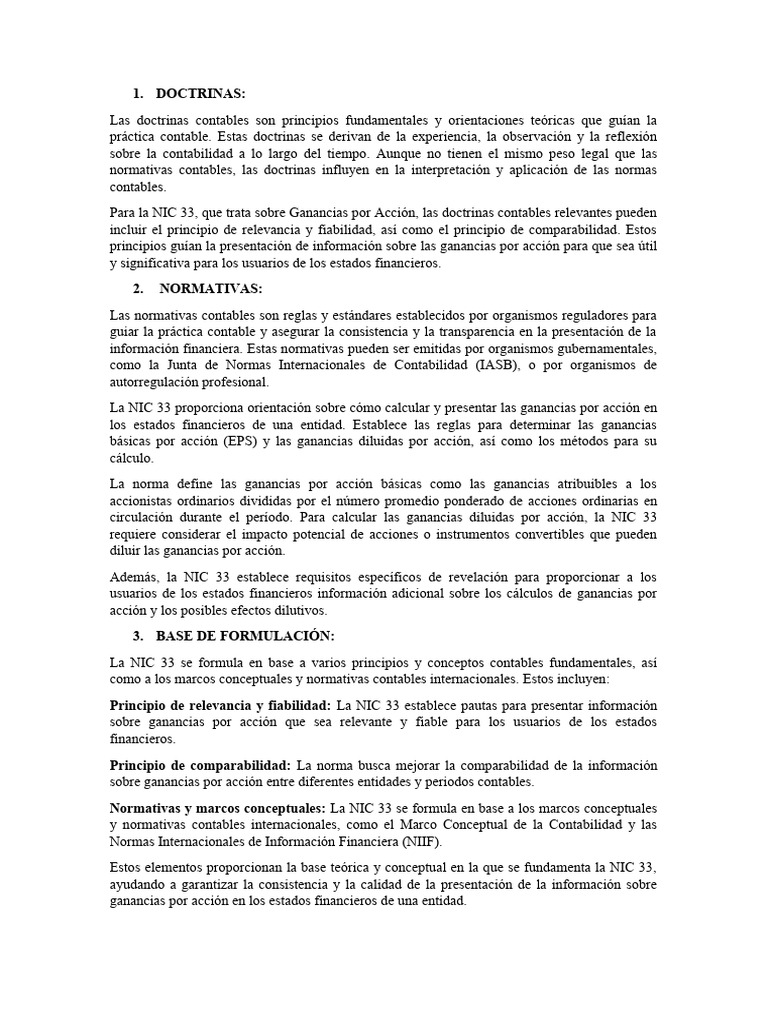 Nic 33 | PDF | normas internacionales de INFORMACION FINANCIERA | Contabilidad