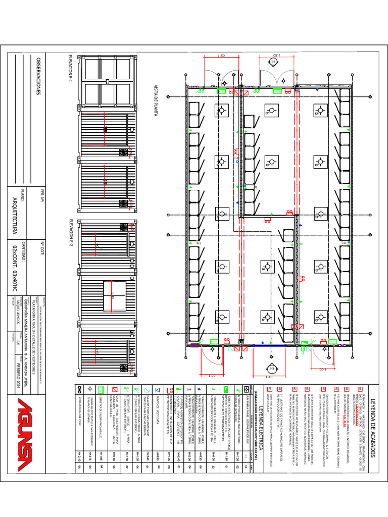 Plano de Vestuario 3 X40 | PDF | Ingeniería de Edificación