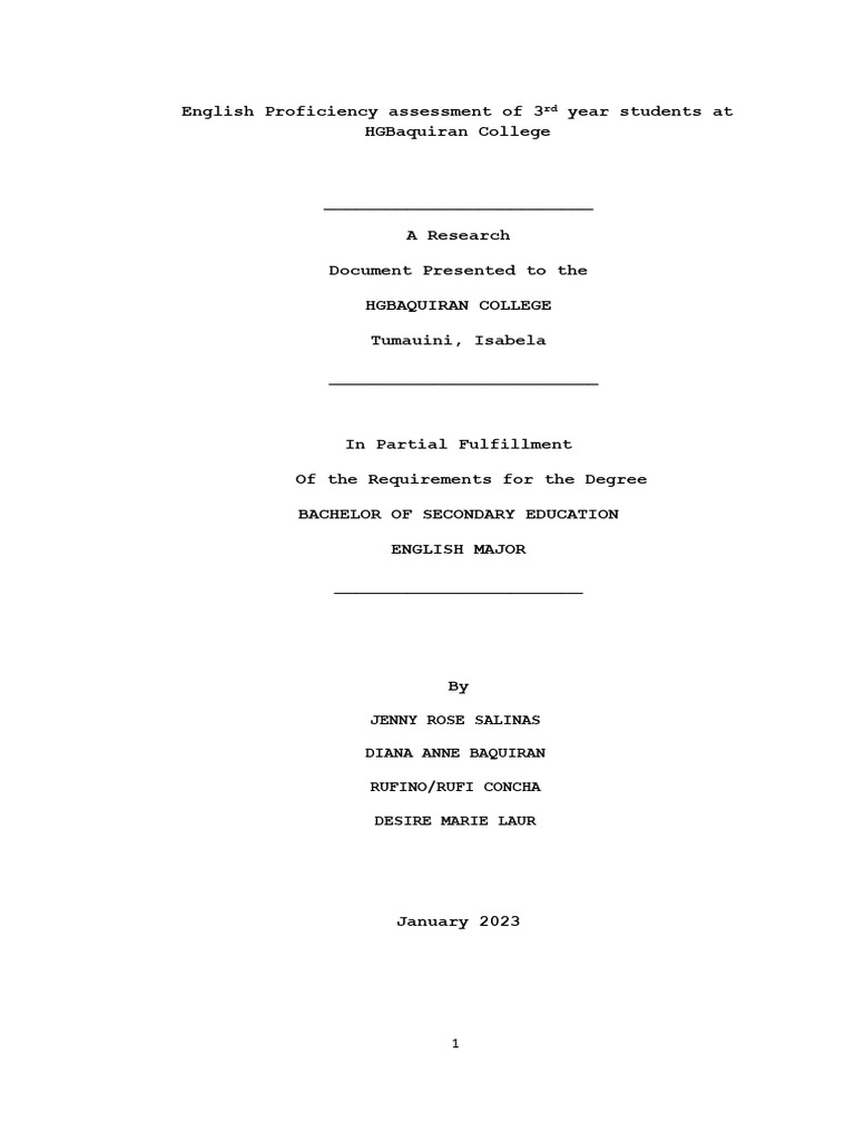 English Proficiency Research FINAL | PDF | F Test | Statistics