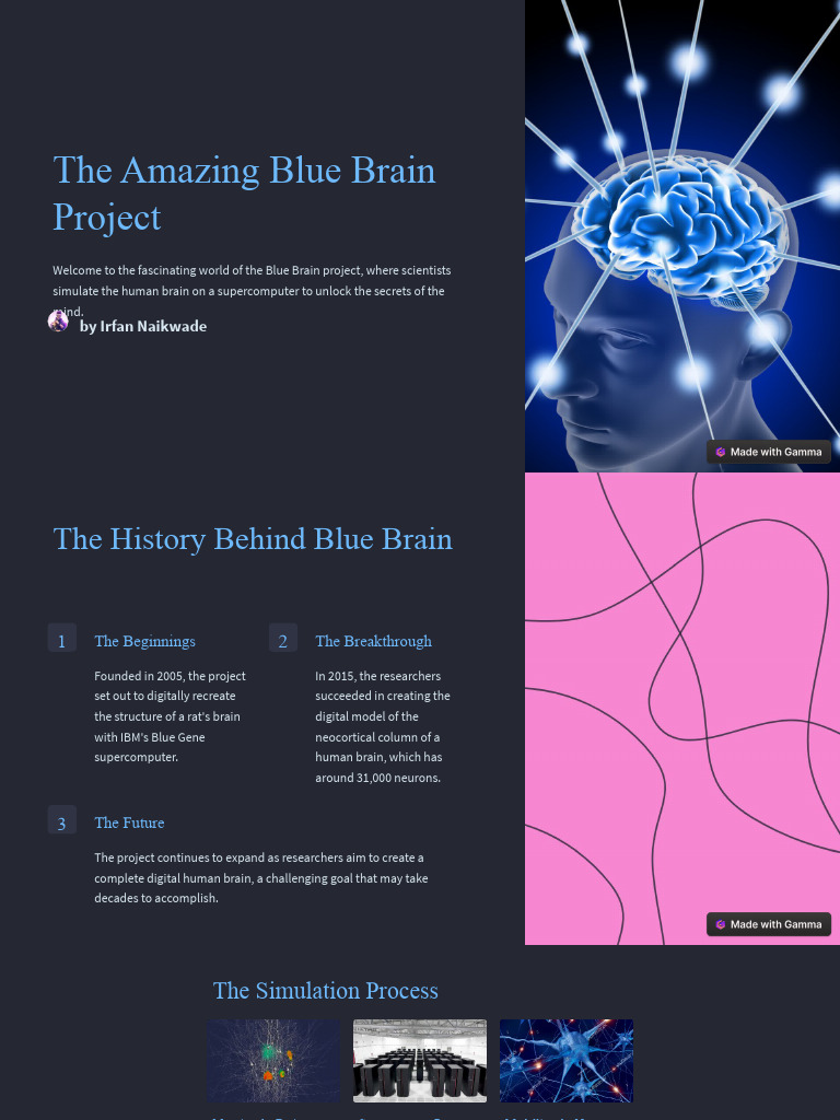 Blue Brain Project: Simulating Human Mind | PDF | Brain | Neuroscience
