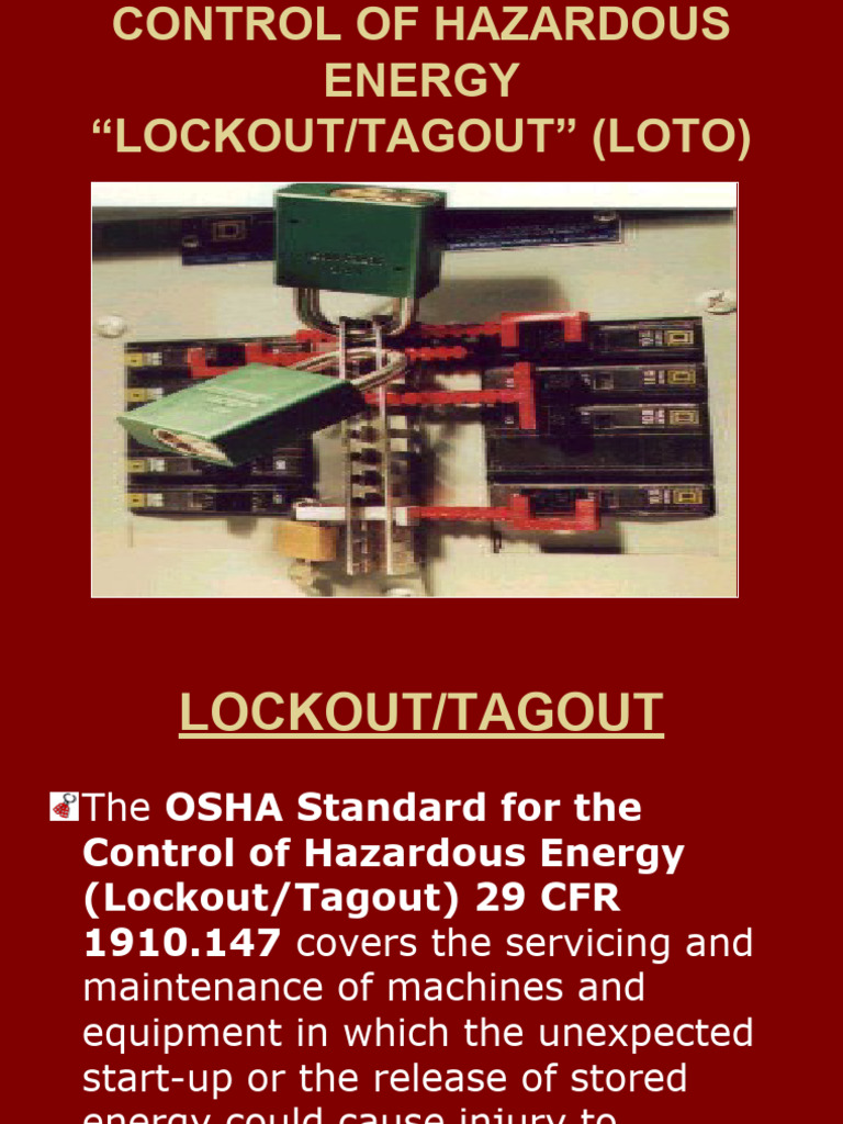 Loto | PDF | Safety | Occupational Safety And Health