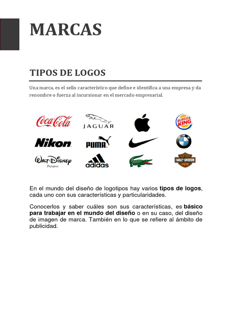 Clasificación de Tipos de Logos | PDF | Logos | Marca