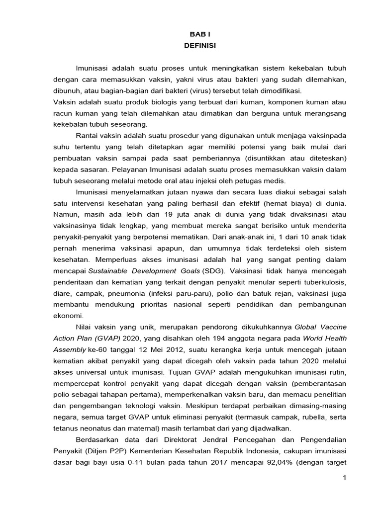 Panduan Tatalaksana IMUNISASI 4-12-2018 Fix | PDF | Kesehatan Holistik | Sains & Matematika