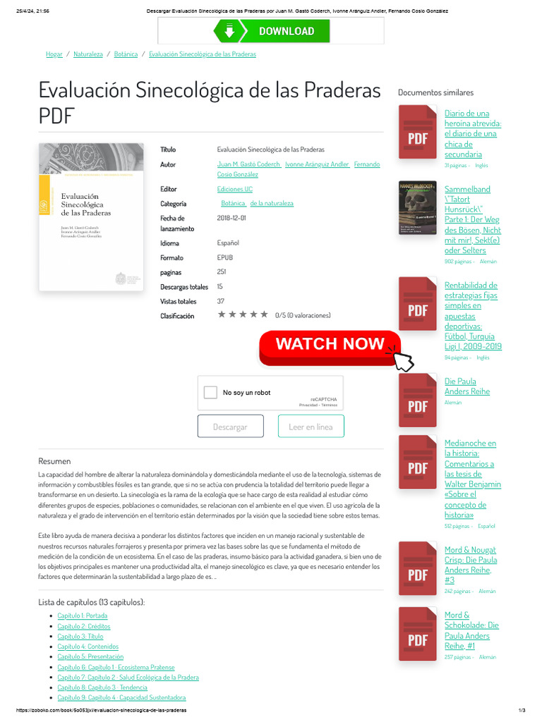 33 Evaluación Sinecológica de Las Praderas Por Juan M. Gastó Coderch ...