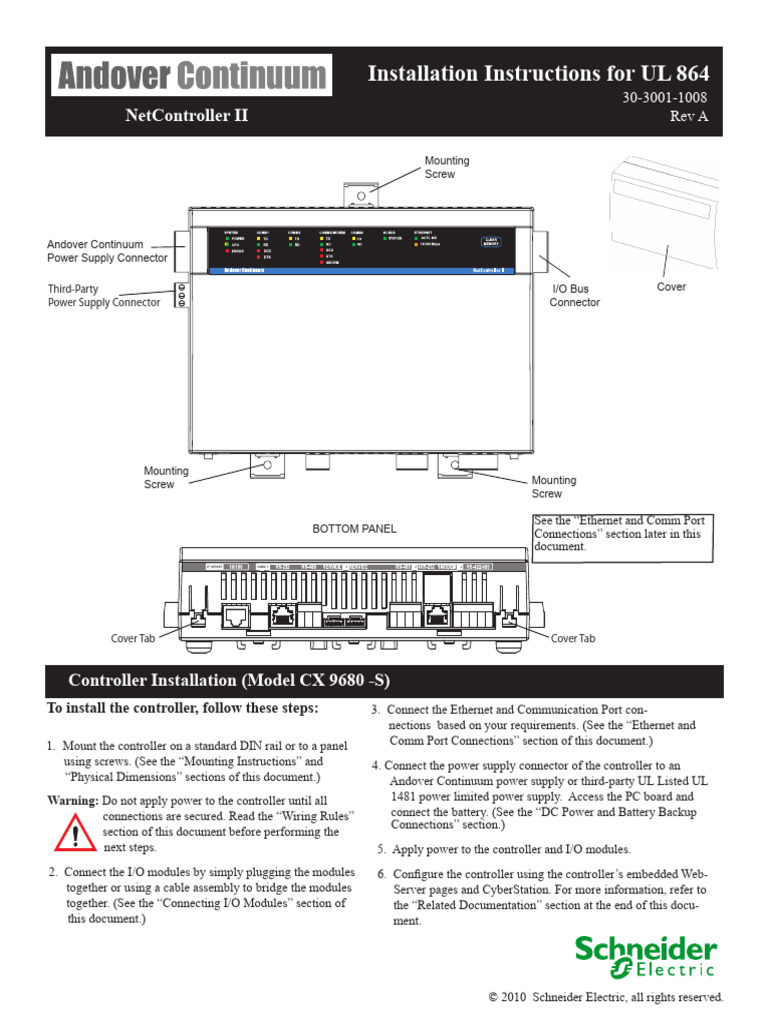 UL 864 NetController II Installation Guide | PDF | Power Supply ...
