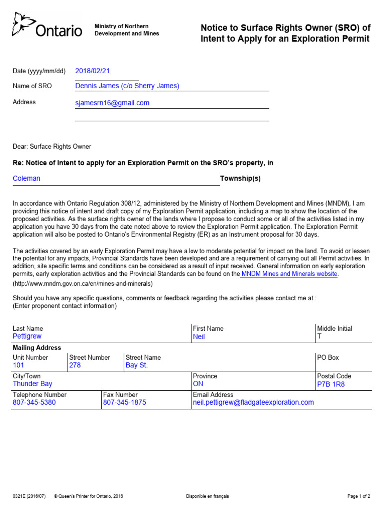 0321E Notice To SRO James | PDF