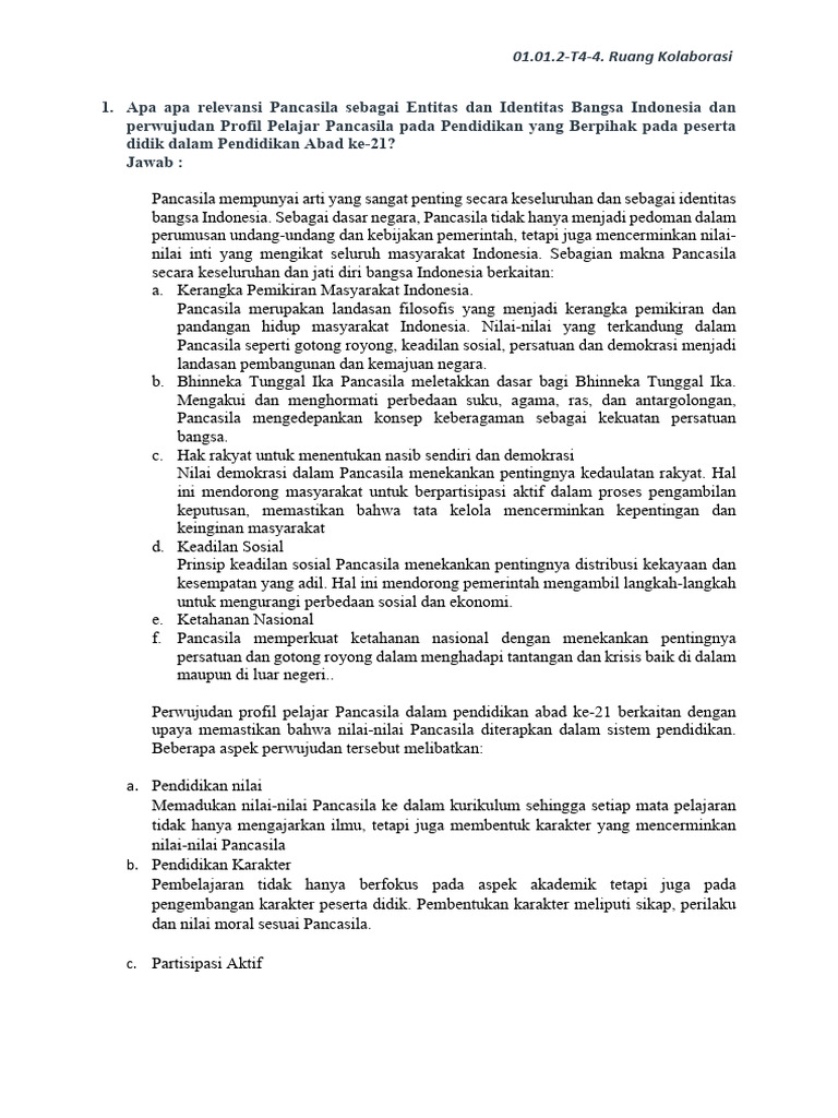 03 Topik 4 - 01.01.2-T4-4. Ruang Kolaborasi - Kelompok 1 - Nor Latifah | PDF