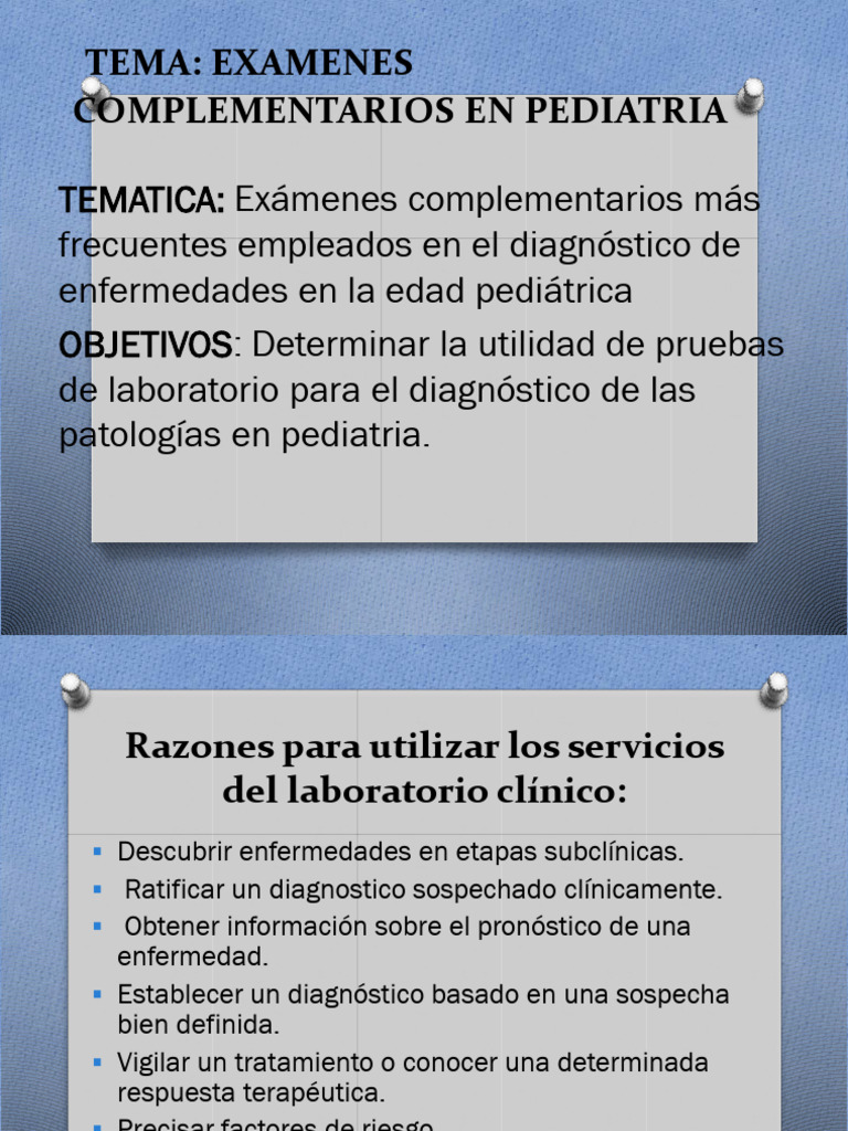 Clase 16. Examenes Complementarios | PDF | Sangre | Proteína C-reactiva