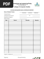 Ojt - DTR Sample Form | PDF