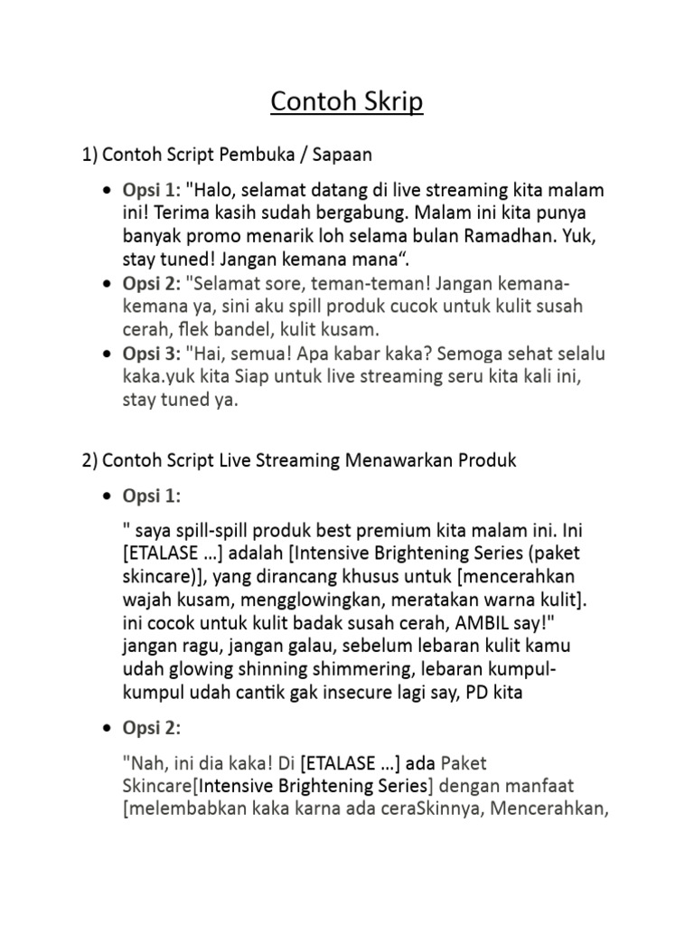Contoh Skrip | PDF