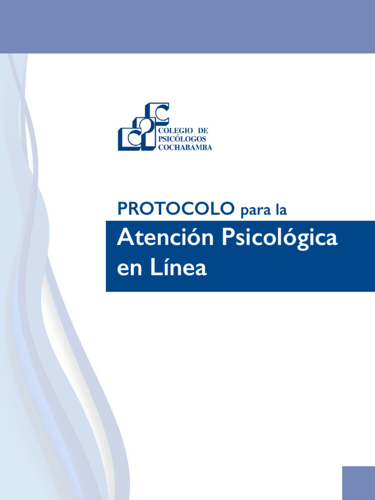 Protocolo de Atencion Online | PDF | Psicoterapia | Internet
