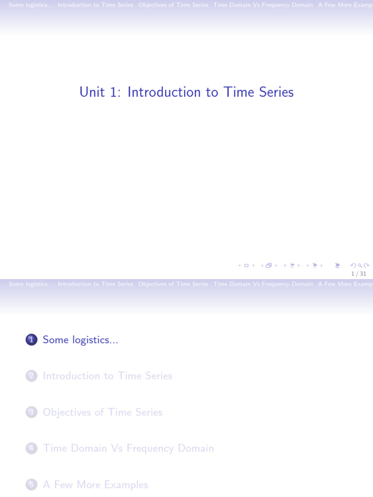 unit1 | PDF | Time Series | Statistical Analysis