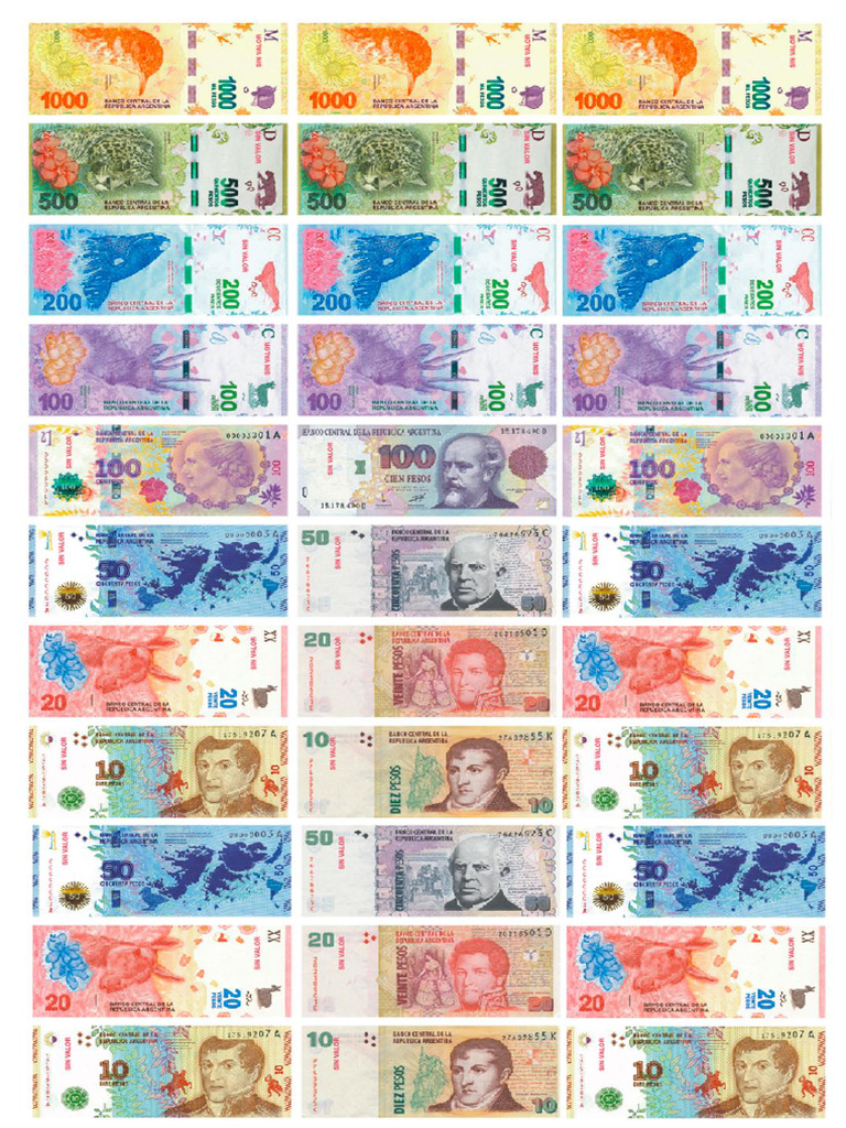 Billetes y Monedas para Imprimir | PDF