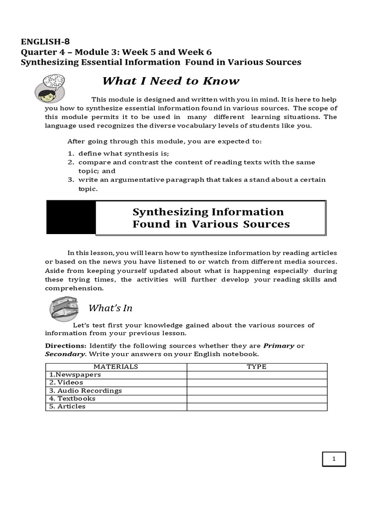Eng8 q4 Module 3 Week 5 6 ST - No.3 PT - No.3 PDF | PDF | Reading ...