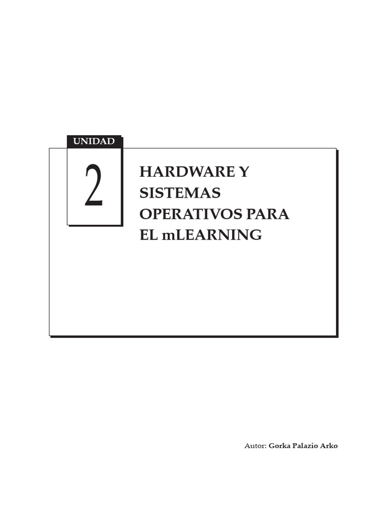 Unidad 2 Hardware y Sistemas Operativos para El Mlearning | PDF | Tableta | Ios