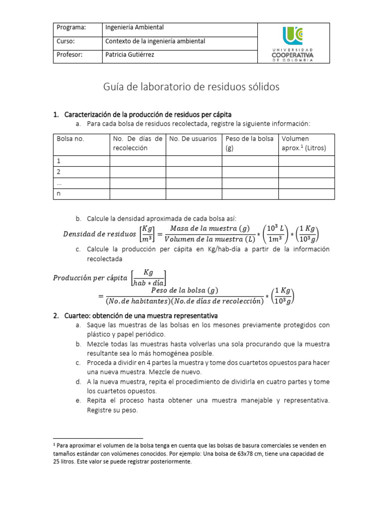 Laboratorio Residuos | PDF | Residuos | Materiales