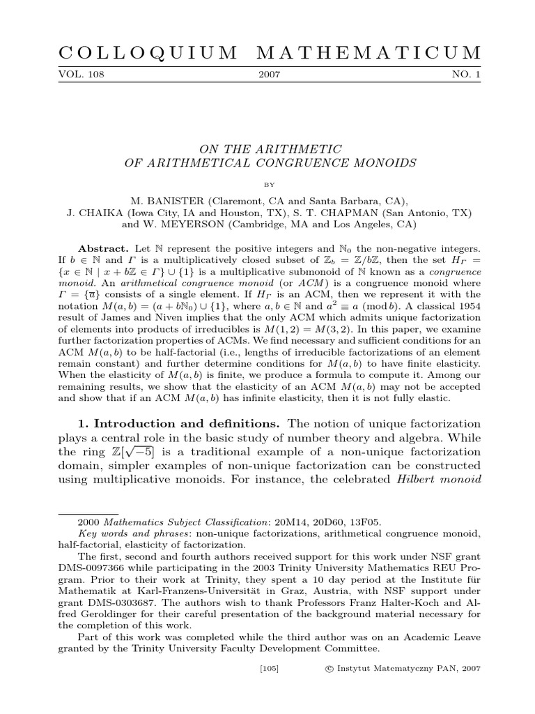 cm108 1 09 | Download Free PDF | Factorization | Ring (Mathematics)