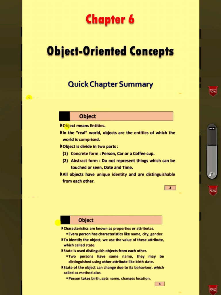 ch6 Object Oriented Concepts | PDF | Computers