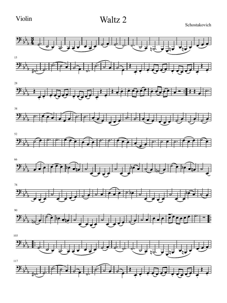 Schostakovich Violin Waltz 2 Score | PDF
