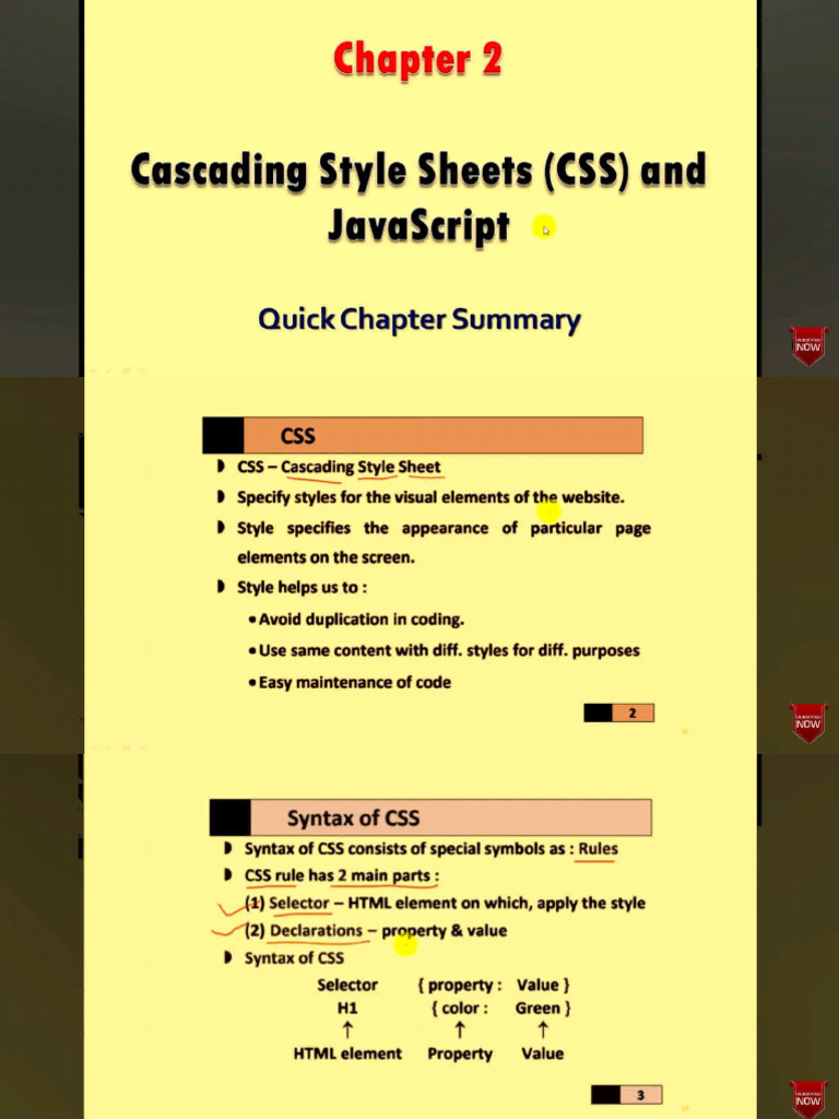 Creating Styles Sheet and Java Script ch2 | PDF