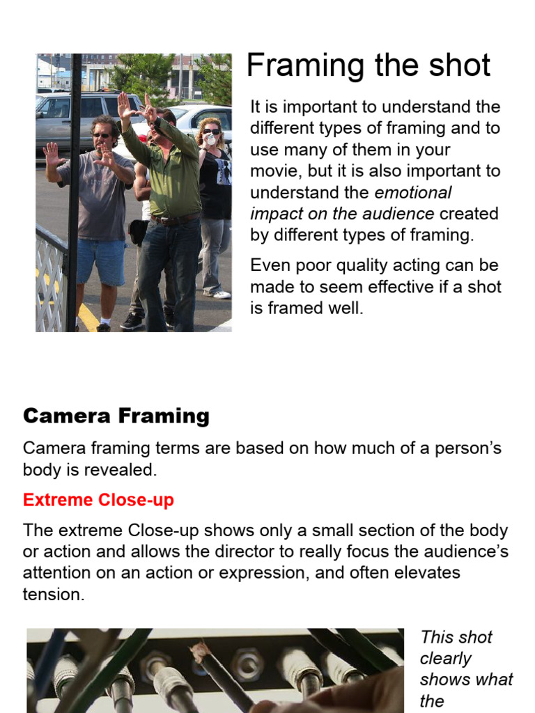 Framing and Angles | PDF | Close Up