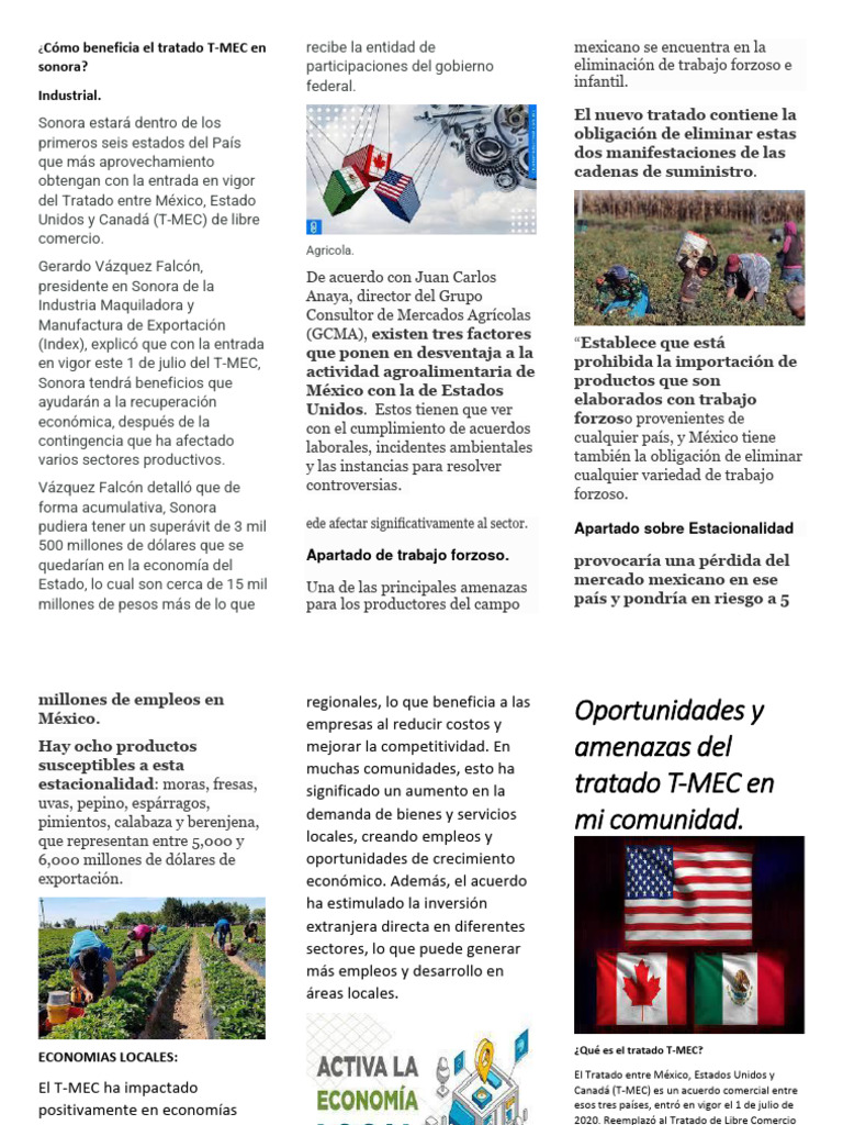 Triptico T-Mec | PDF | Tratado de Libre Comercio Norteamericano | Comercio
