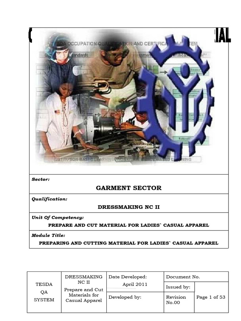 2 CBLM Dressmaking | Download Free PDF | Textiles | Fibers