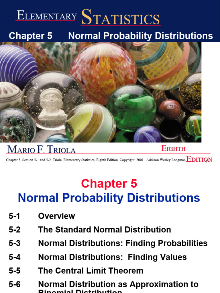 Chapter 5 Normal Probability Distributions | PDF | Normal Distribution | Probability Density ...