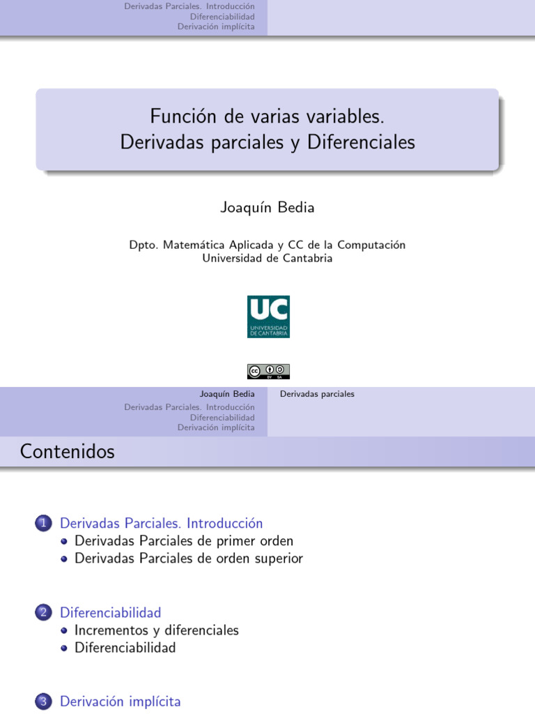 Introducción a Derivadas Parciales | PDF | Derivado | Función (Matemáticas)