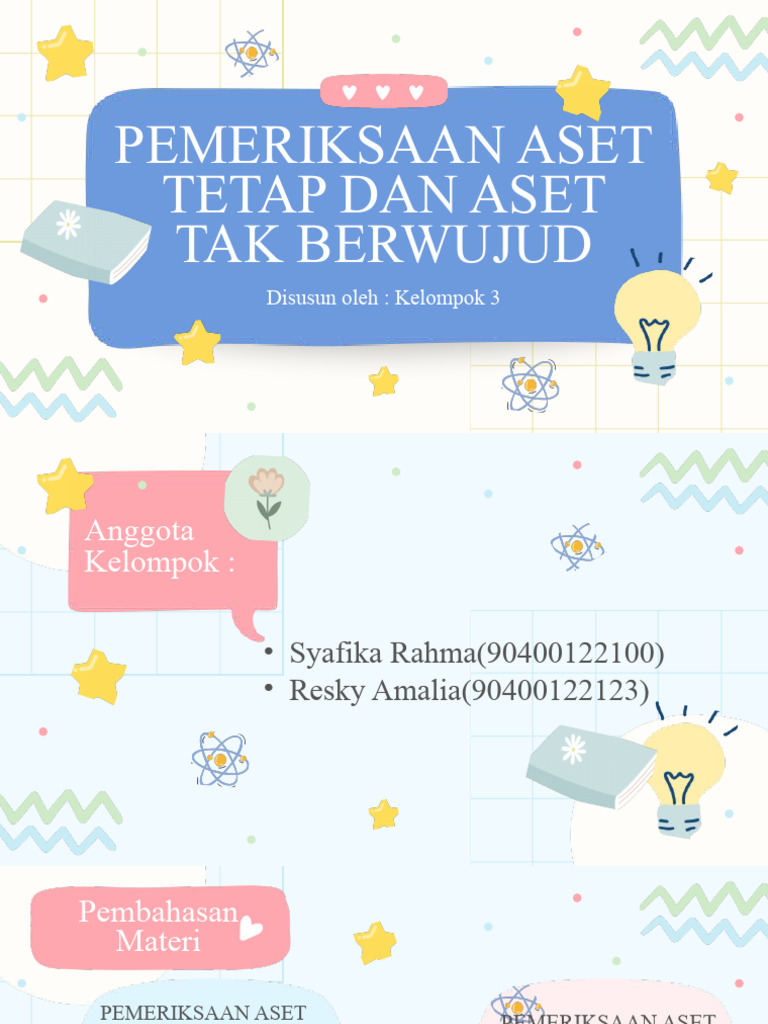 Kelompok 3 Pemeriksaan Aset Tetap Dan Aset Tak Berwujud | PDF Kelompok 3 Pemeriksaan Aset Tetap Dan Aset Tak Berwujud | PDF