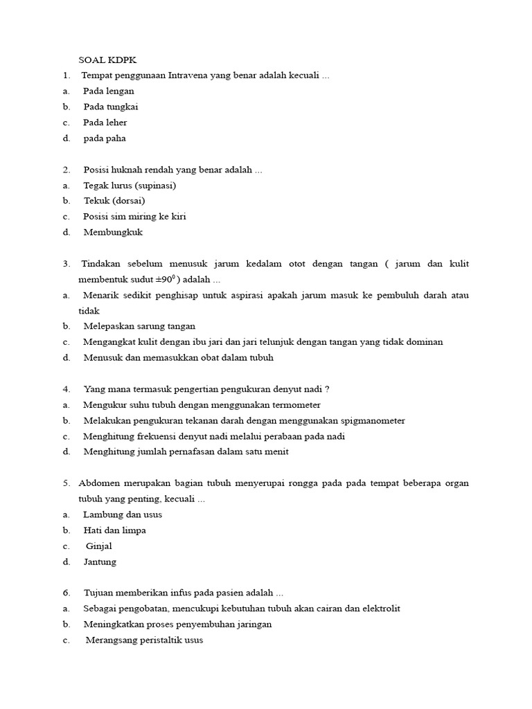 Soal KDPK 2 | PDF