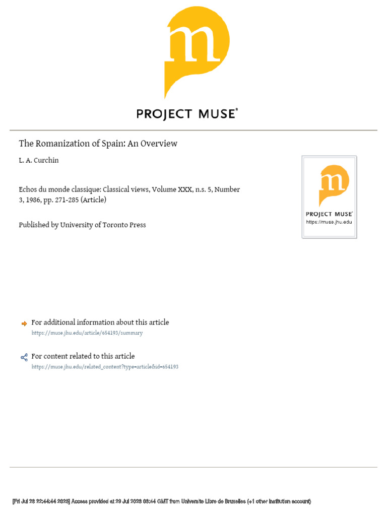 Romanization of Spain Overview | PDF