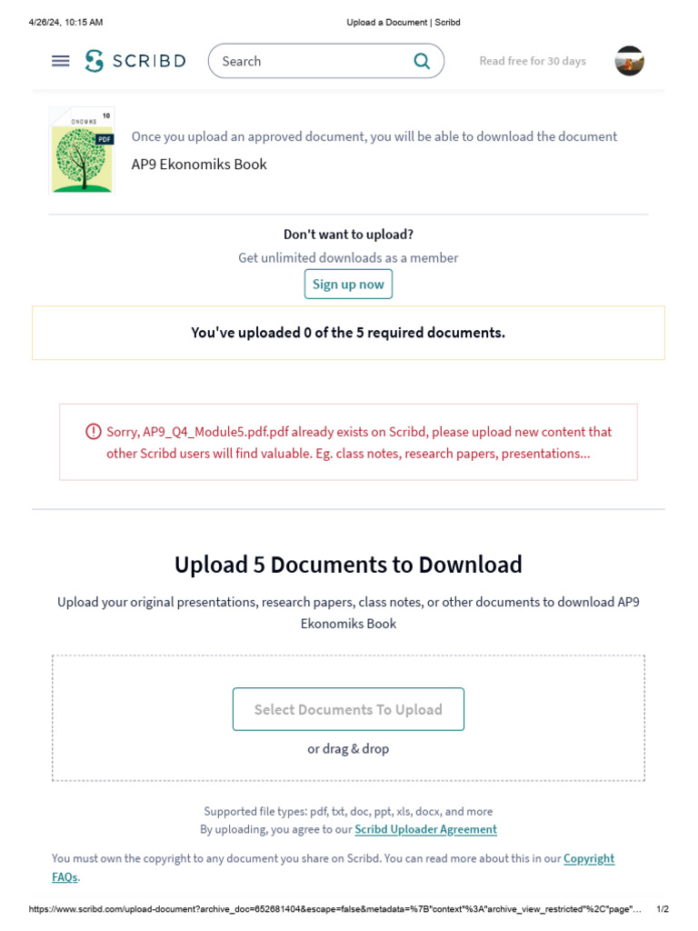 Upload A Document - Scribd | PDF | Scribd | Web 2.0