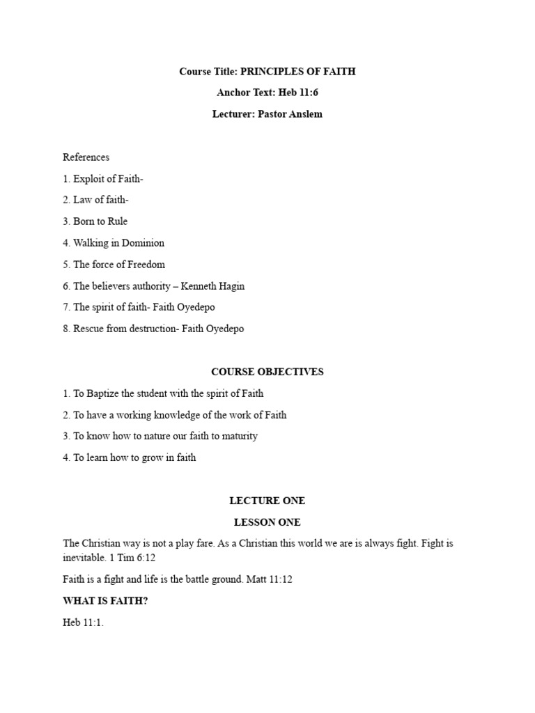 PRINCIPLES OF FAITH | PDF | Faith | Knowledge