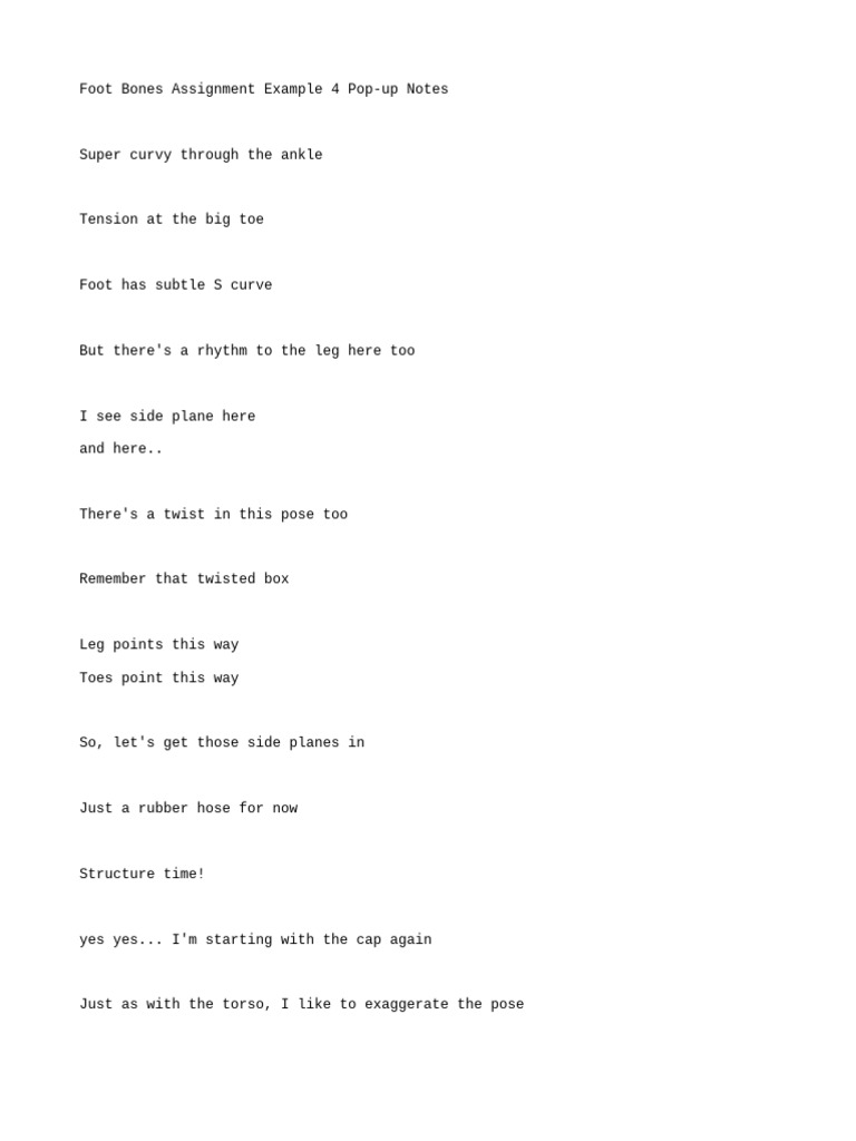 Foot Bones Assignment Example 4 Pop Up Notes | PDF Foot Bones Assignment Example 4 Pop Up Notes | PDF
